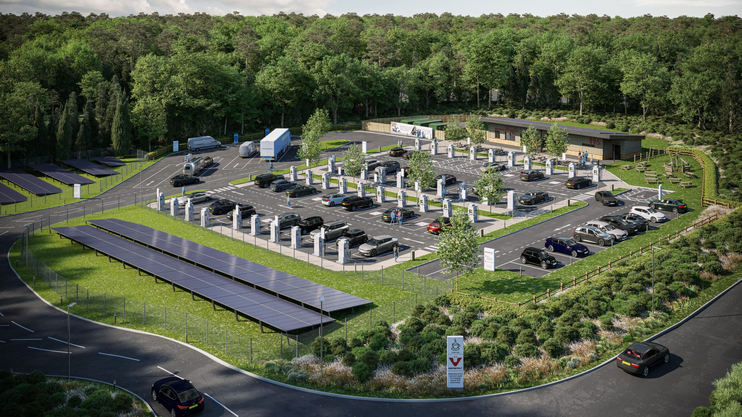 InstaVolt To Unveil UK's Largest Rapid-Only EV Charging Hub In Winchester | EV Performance